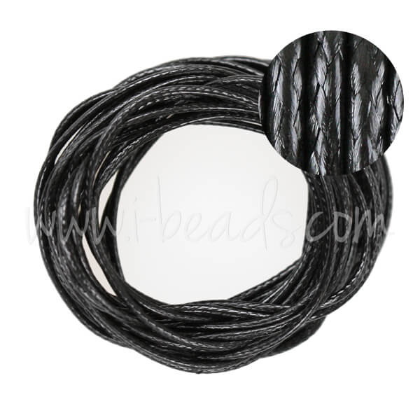 Cordon snake noir 1mm